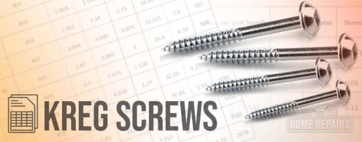 Kreg Jig Screw Chart + Guide | Home Repair Geek