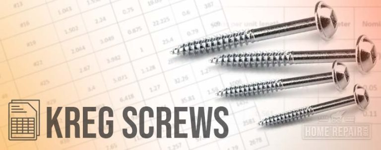 Kreg Jig Screw Chart + Guide | Home Repair Geek